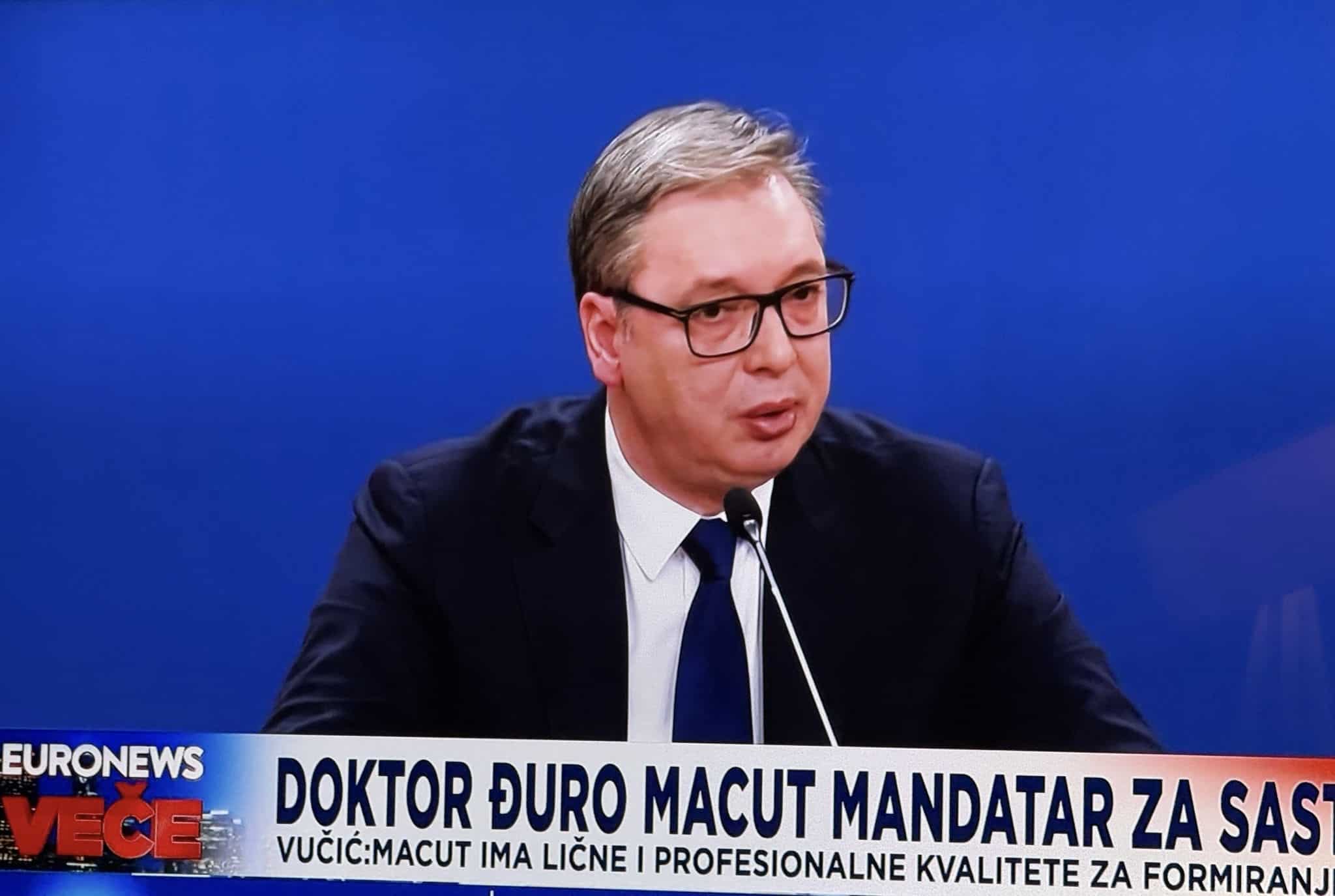 Vučić: Mandatar za novu vladu Srbije je profesor doktor Đuro Macut - A1-Net Novi Pazar